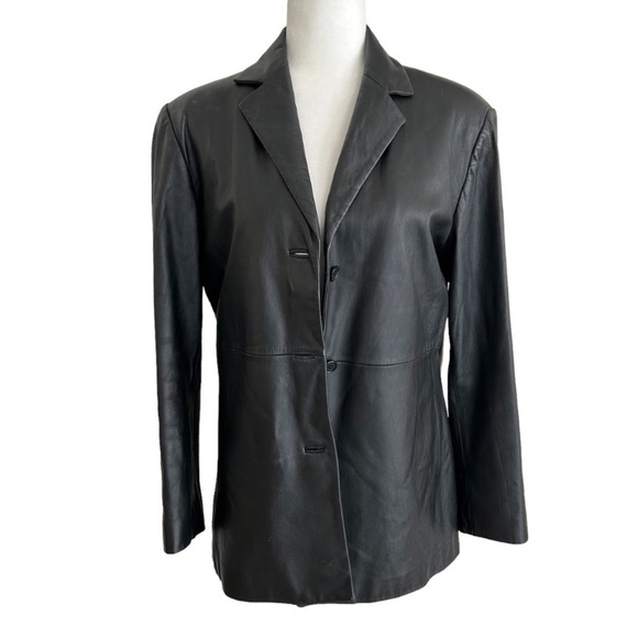 Vintage | Jackets & Coats | Vintage 9s Outbrook Lambskin Leather Black ...